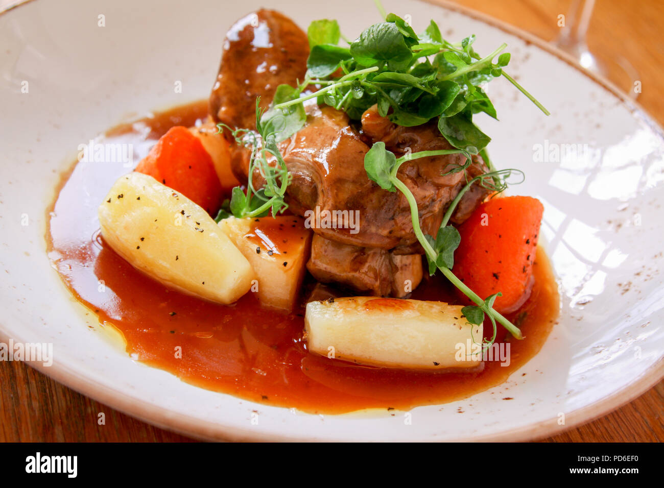 plated lamb main meal Stock Photo - Alamy