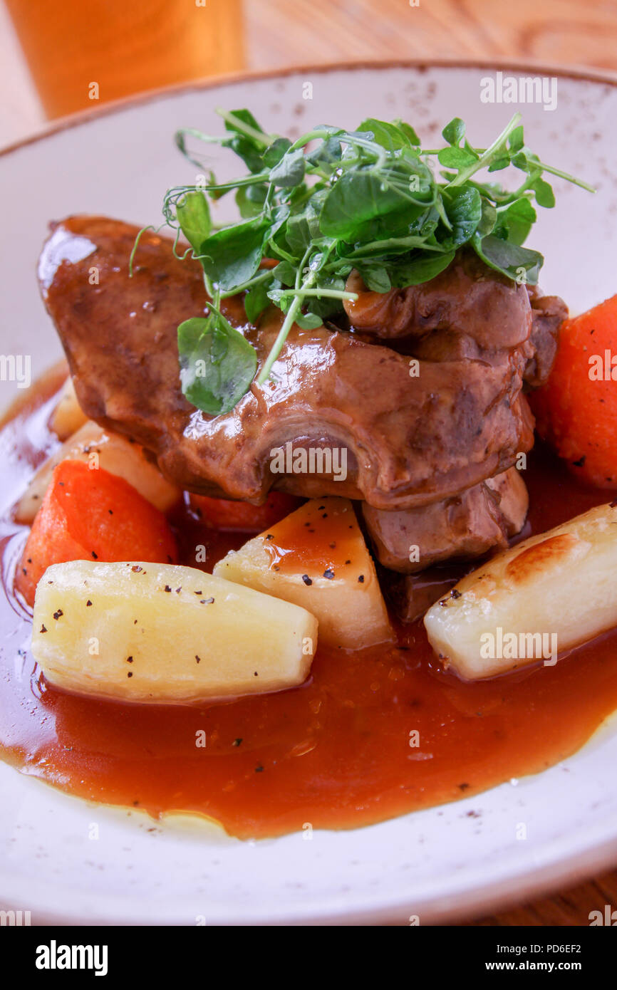 plated lamb main meal Stock Photo - Alamy