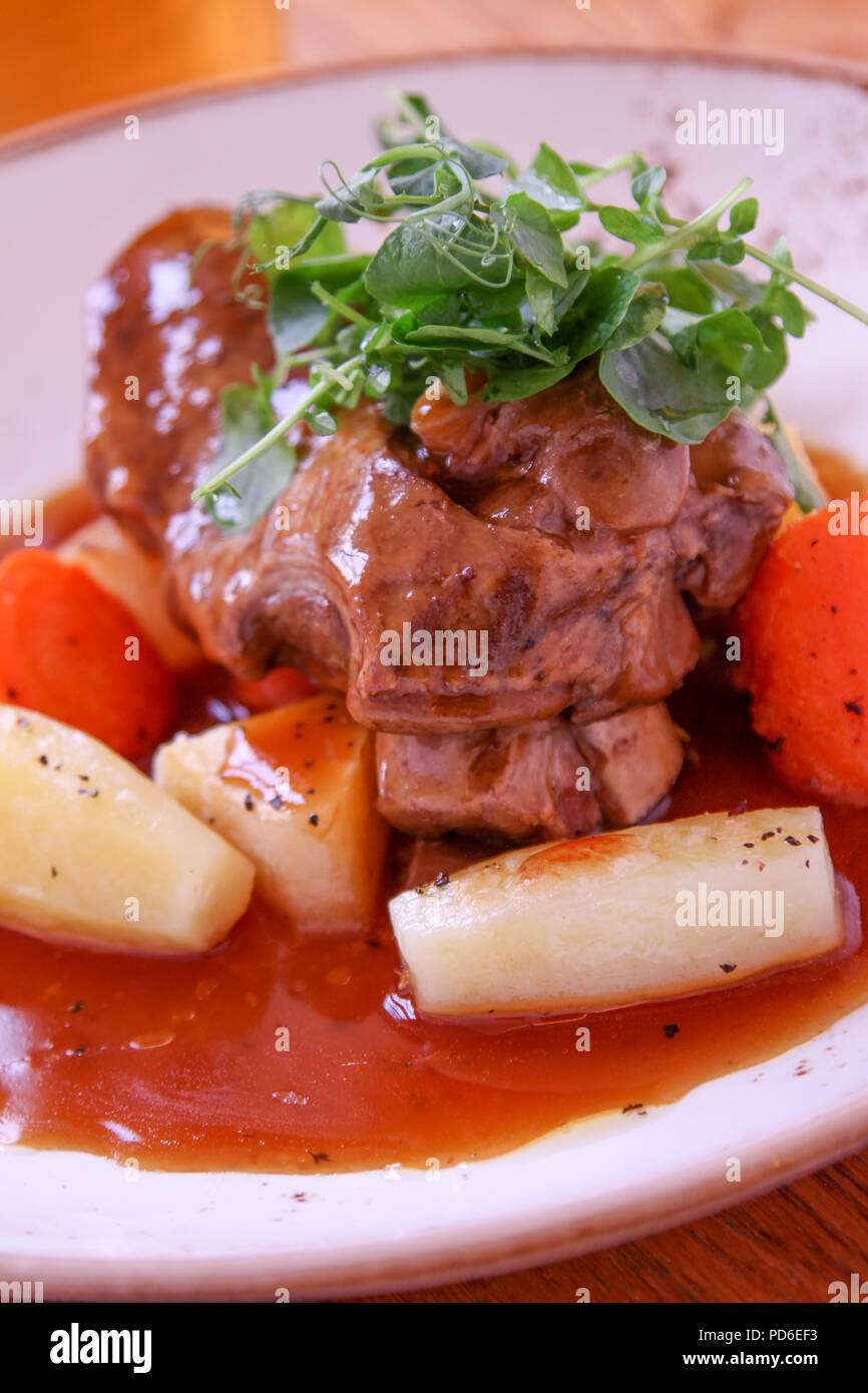 plated lamb main meal Stock Photo - Alamy