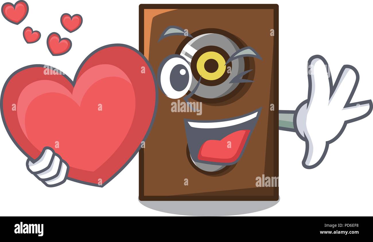 With heart speaker mascot cartoon style Stock Vector Image & Art - Alamy