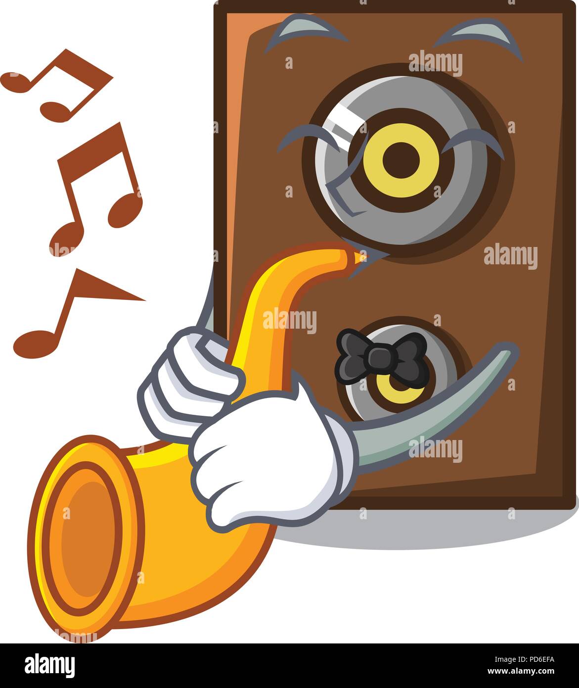 With trumpet speaker mascot cartoon style Stock Vector Image & Art - Alamy