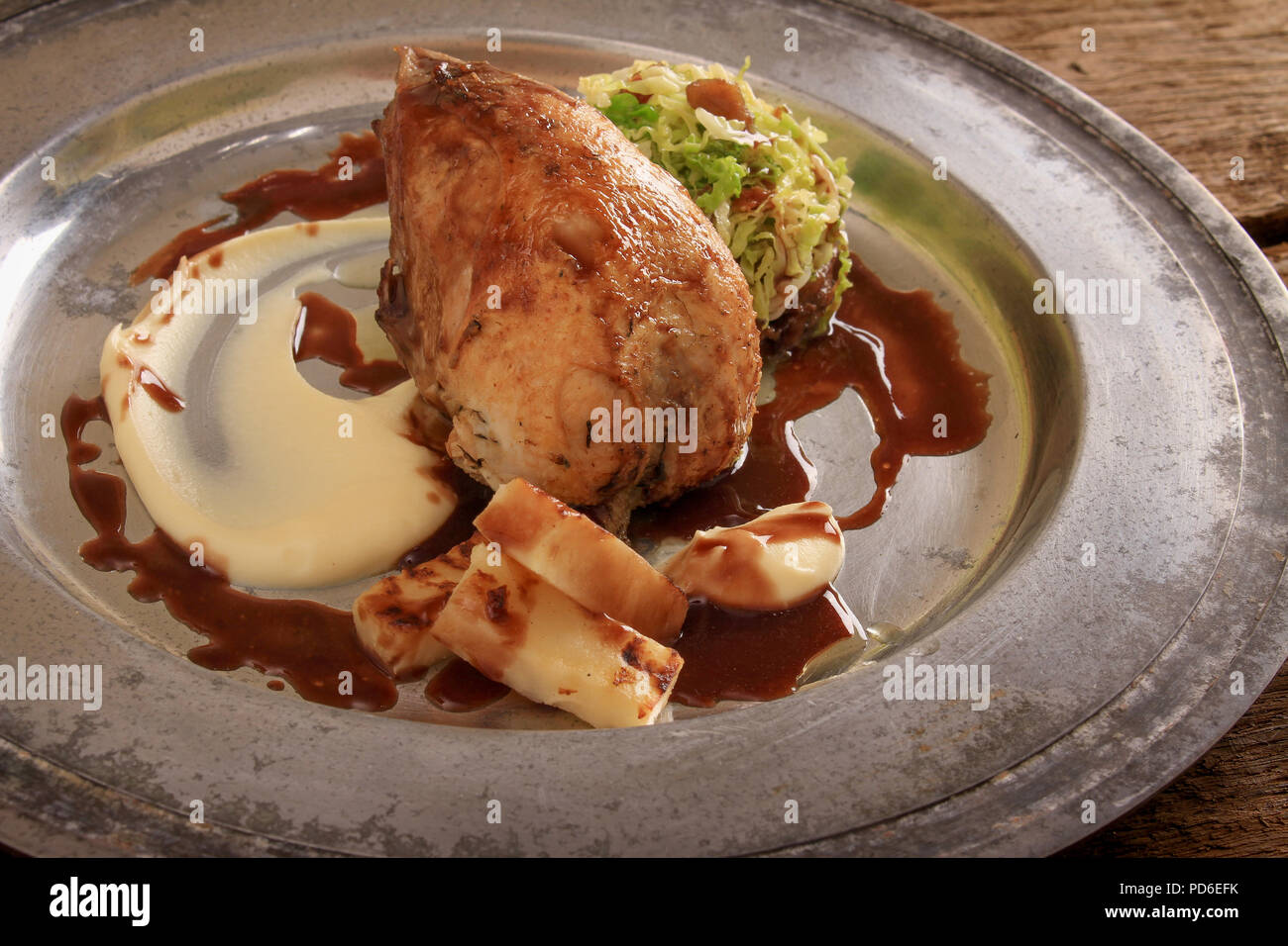 plated partridge meal Stock Photo - Alamy