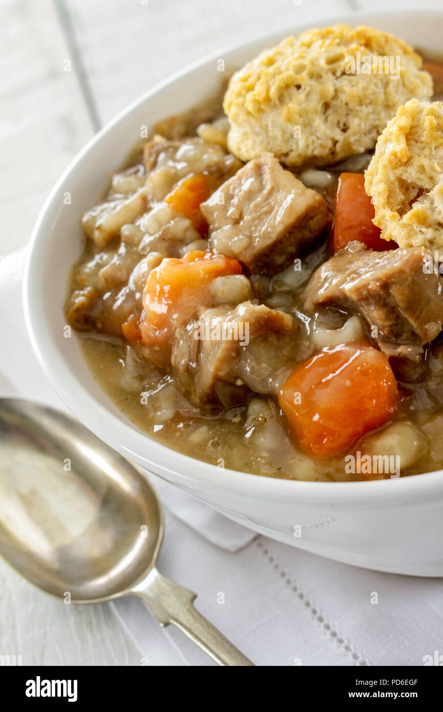 traditional Irish stew plated meal Stock Photo - Alamy