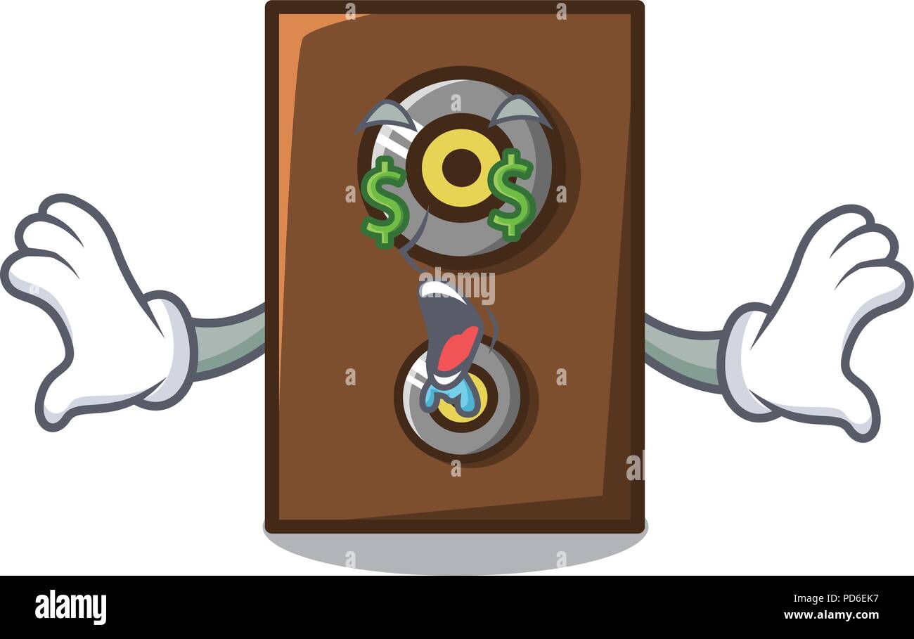 Money eye speaker mascot cartoon style Stock Vector Image & Art - Alamy