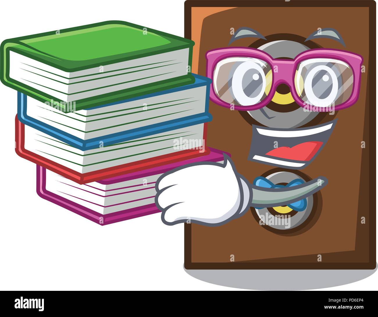 Student with book speaker mascot cartoon style Stock Vector Image & Art ...