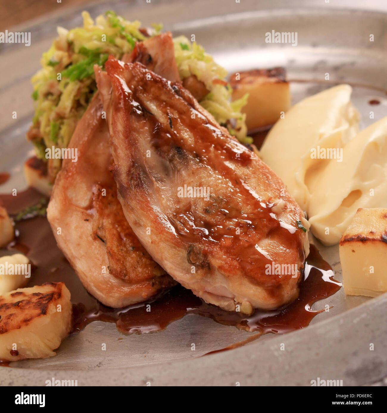Roast partridge meal hi-res stock photography and images - Alamy