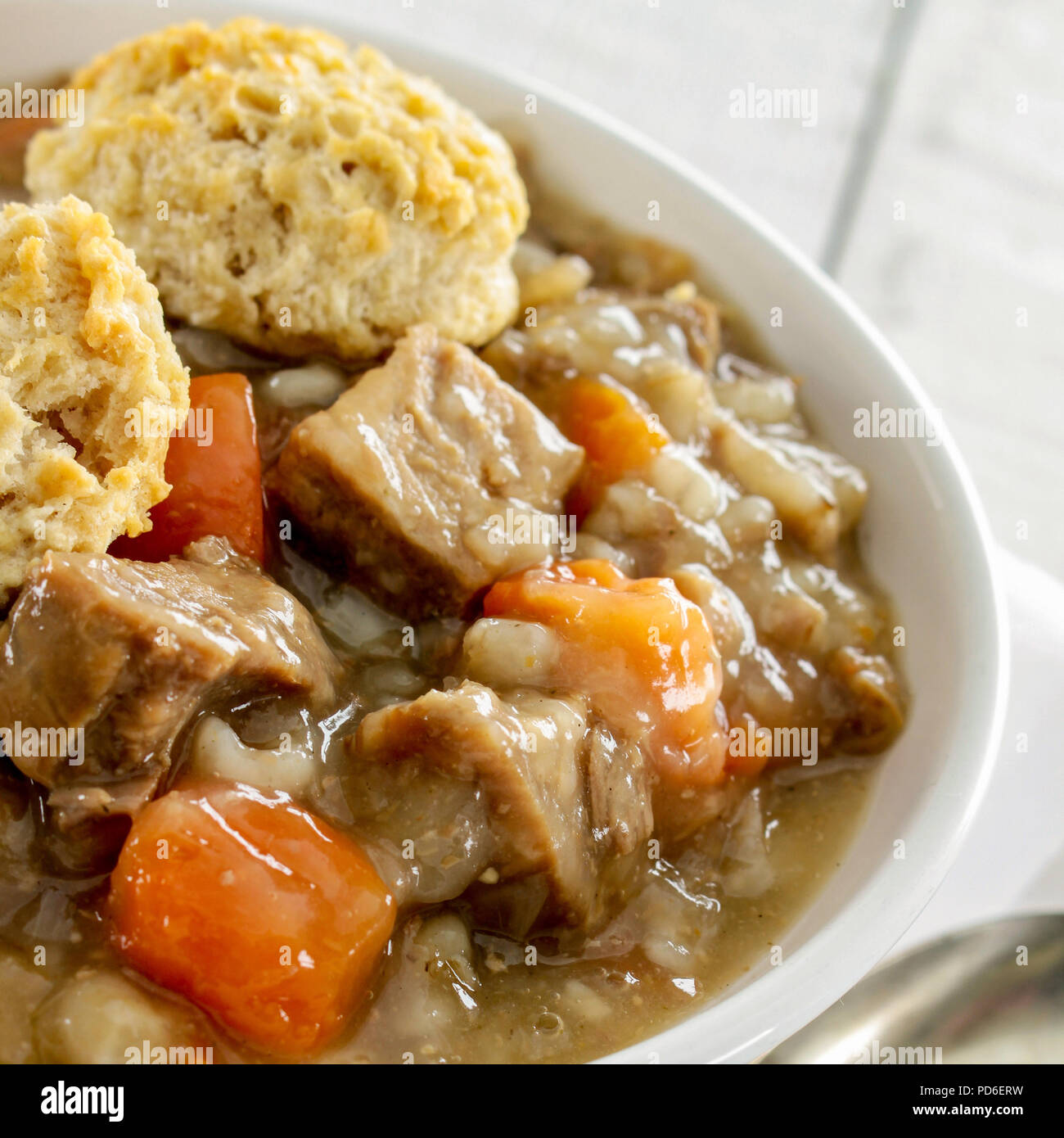 traditional Irish stew plated meal Stock Photo - Alamy