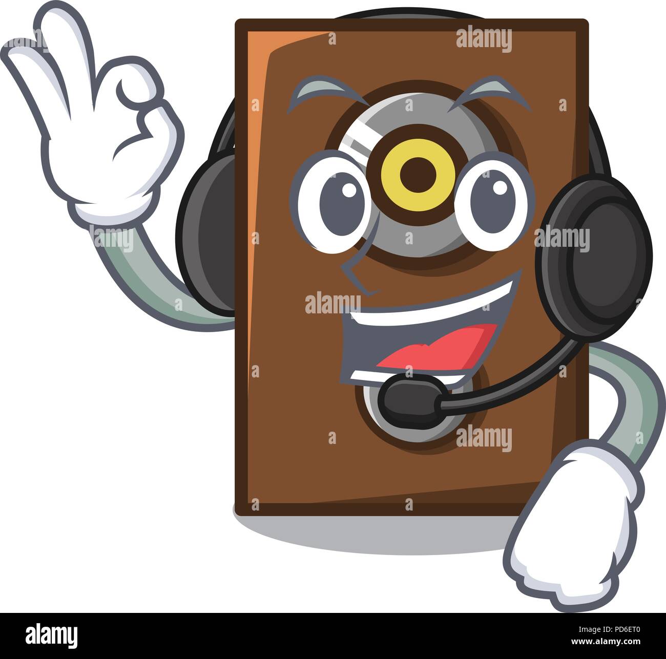 With headphone speaker mascot cartoon style Stock Vector Image & Art ...