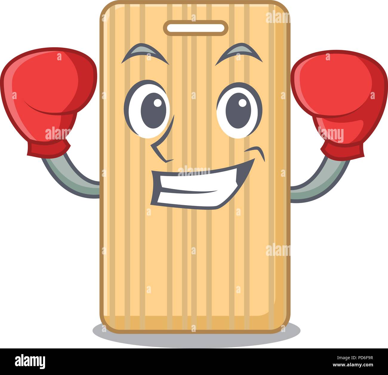 Boxing wooden cutting board character cartoon Stock Vector Image & Art ...
