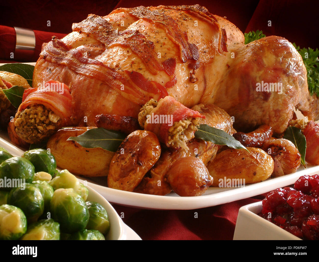 roast christmas turkey dinner Stock Photo - Alamy