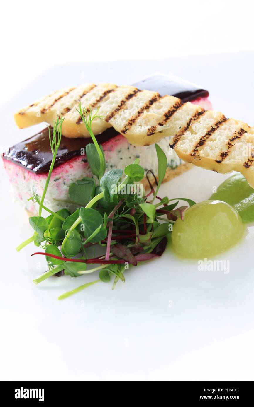 plated vegetarian appetizer Stock Photo - Alamy