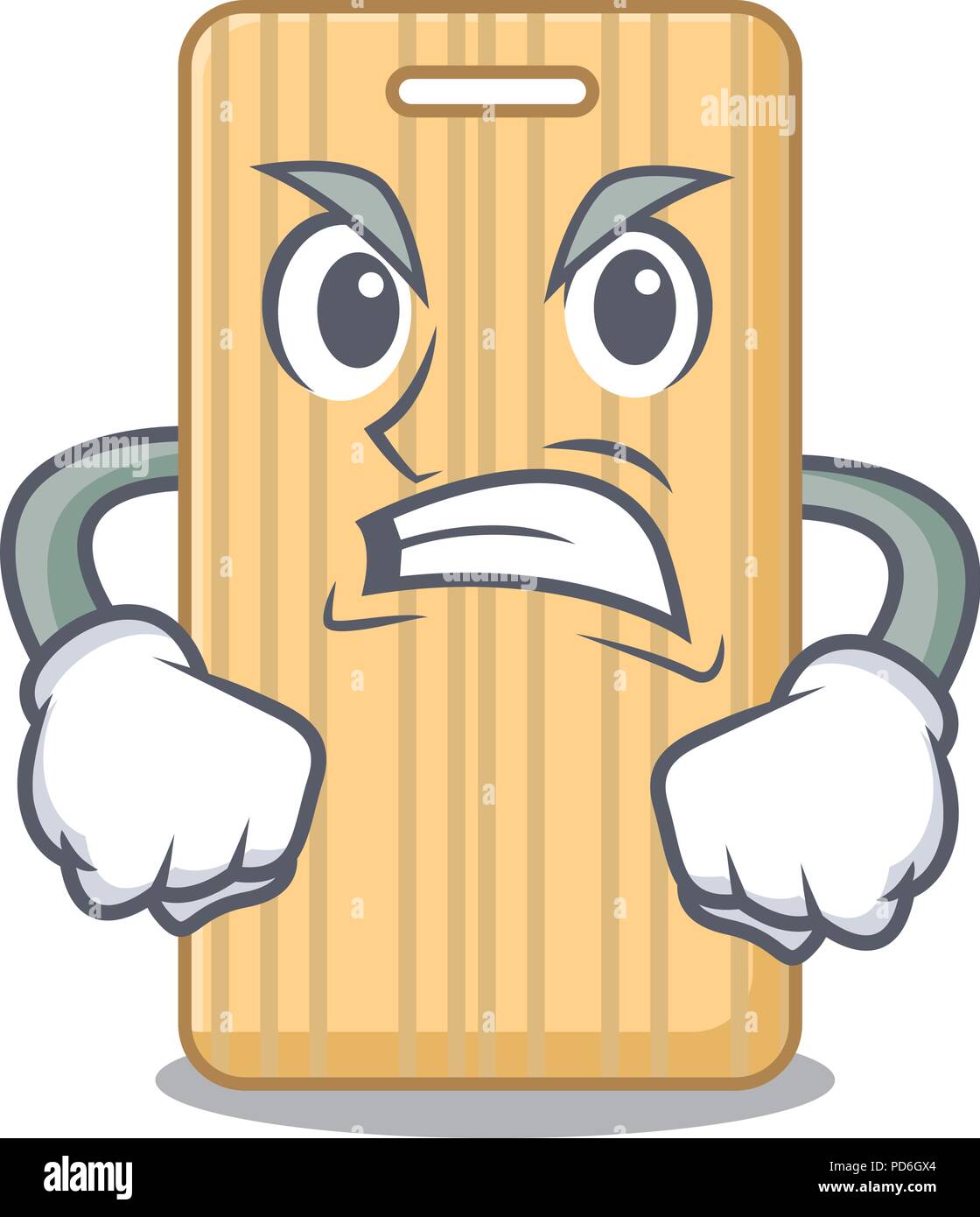 Angry wooden cutting board mascot cartoon Stock Vector Image & Art - Alamy