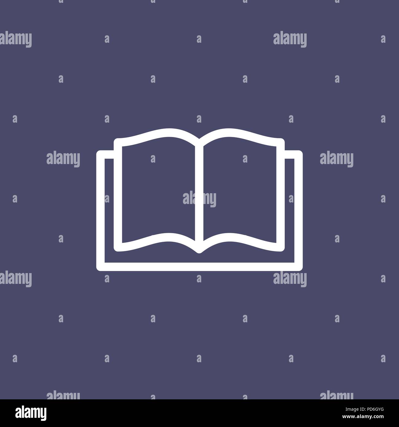 Book icon simple flat style outline illustration Stock Vector Image ...