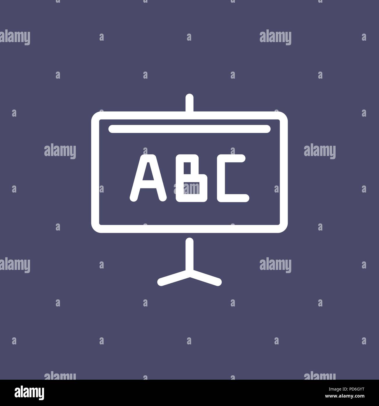 ABC icon alphabet simple flat style outline illustration Stock Vector ...