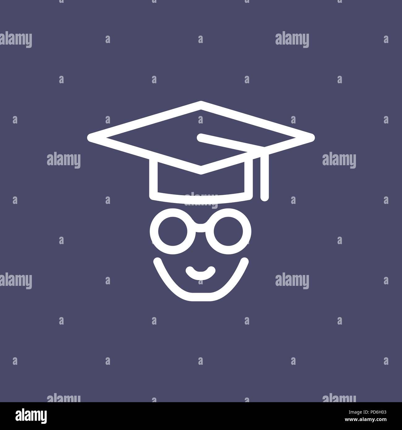 Graduated student icon vector vectors hi-res stock photography and ...