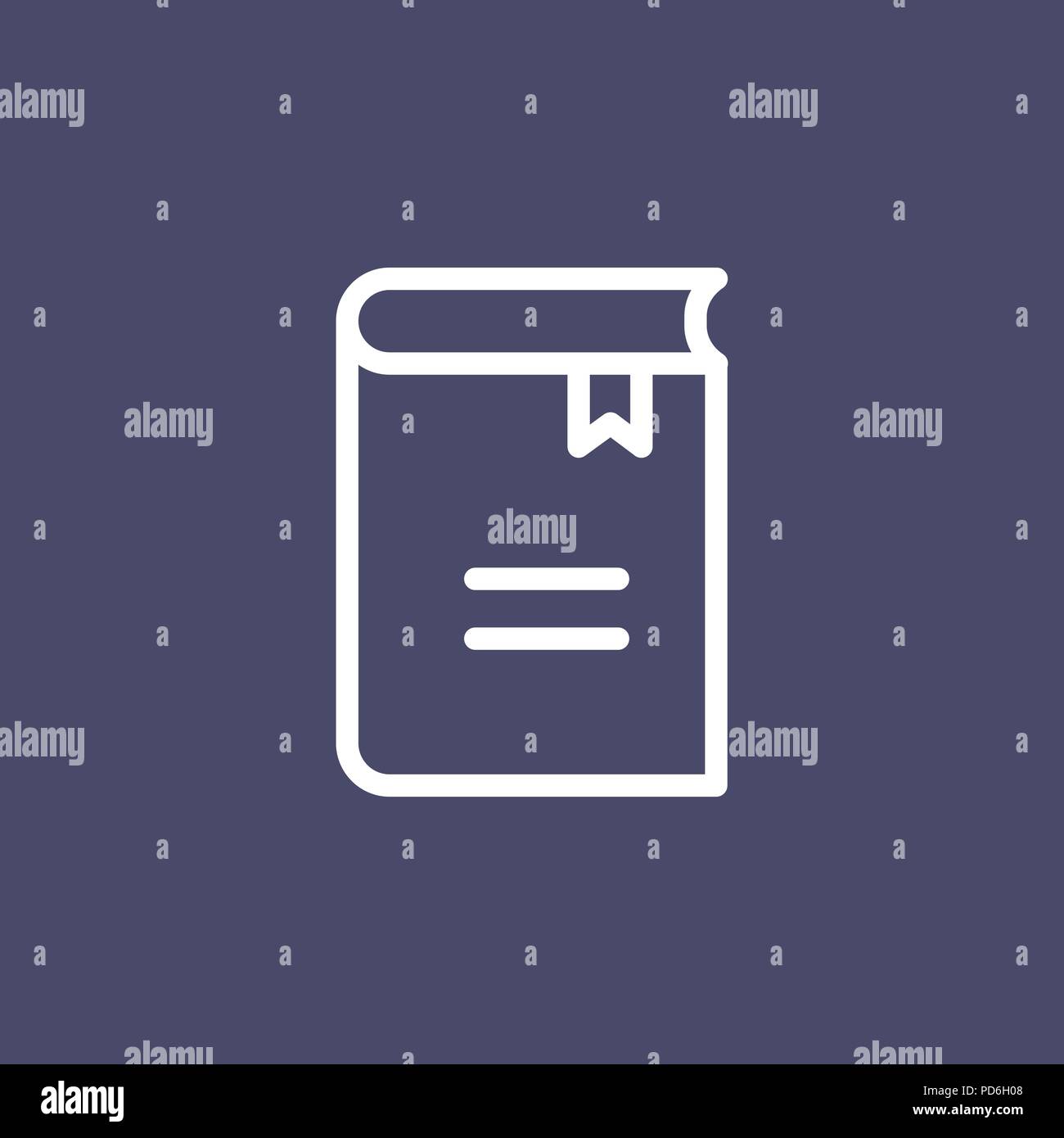 Book icon simple flat style outline illustration Stock Vector Image ...