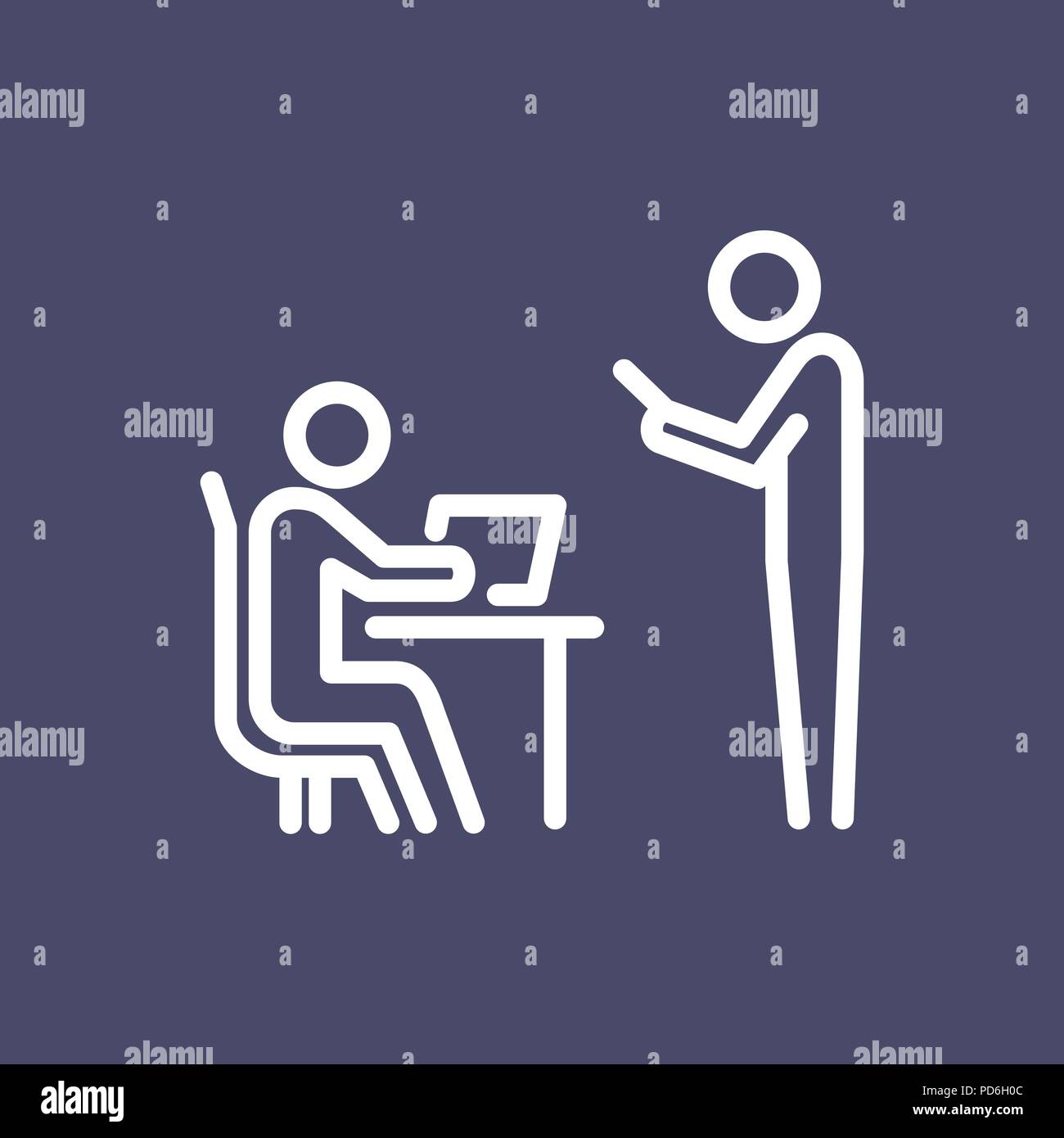 Classroom icon simple flat style outline illustration Stock Vector ...