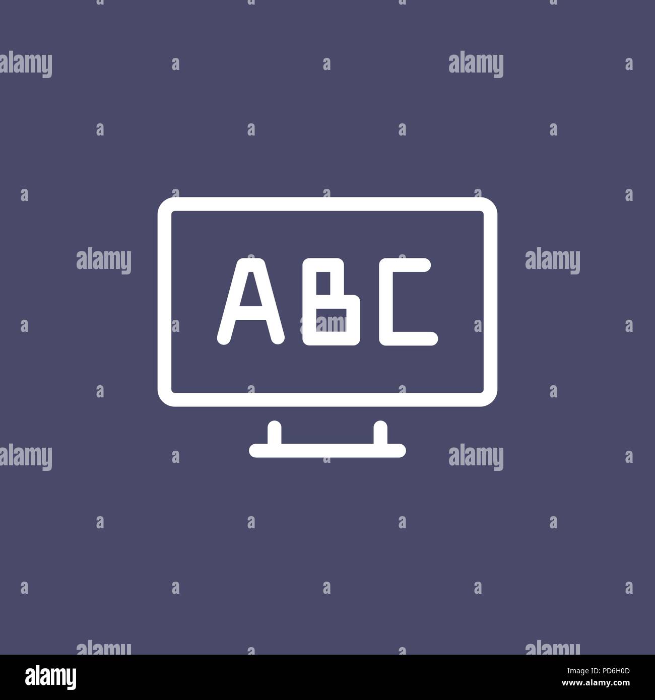 ABC icon alphabet simple flat style outline illustration Stock Vector ...