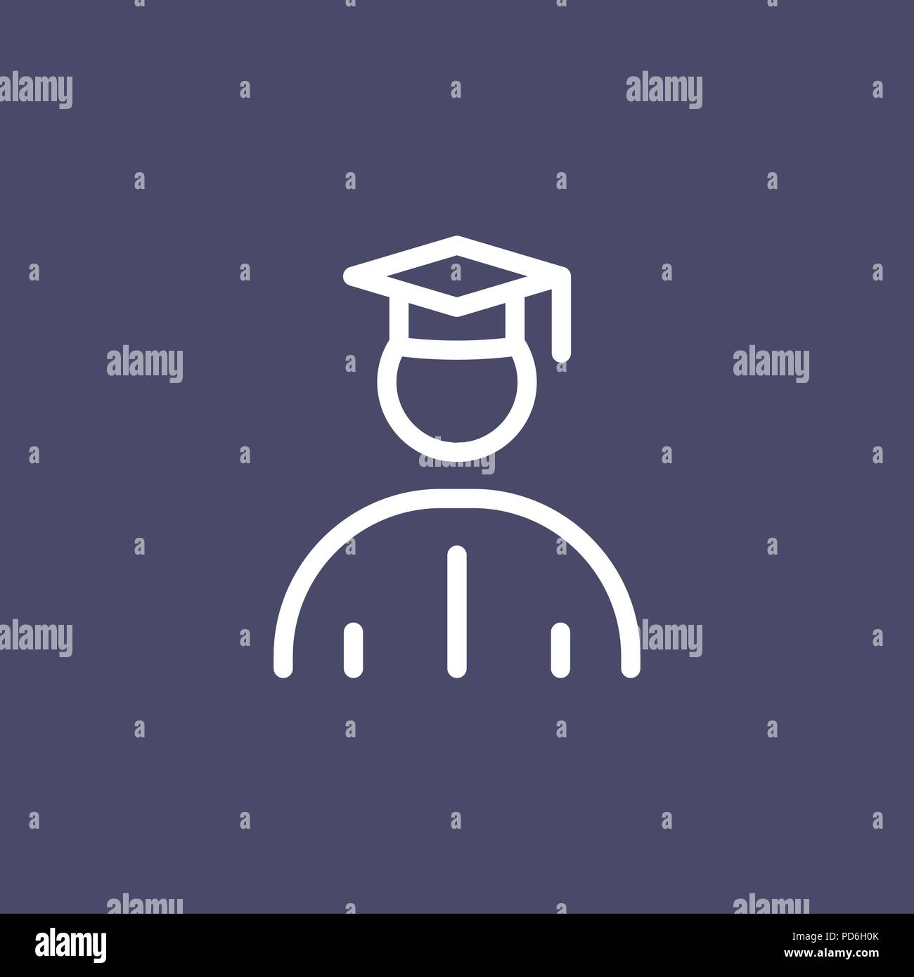 Graduated student icon vector vectors hi-res stock photography and ...