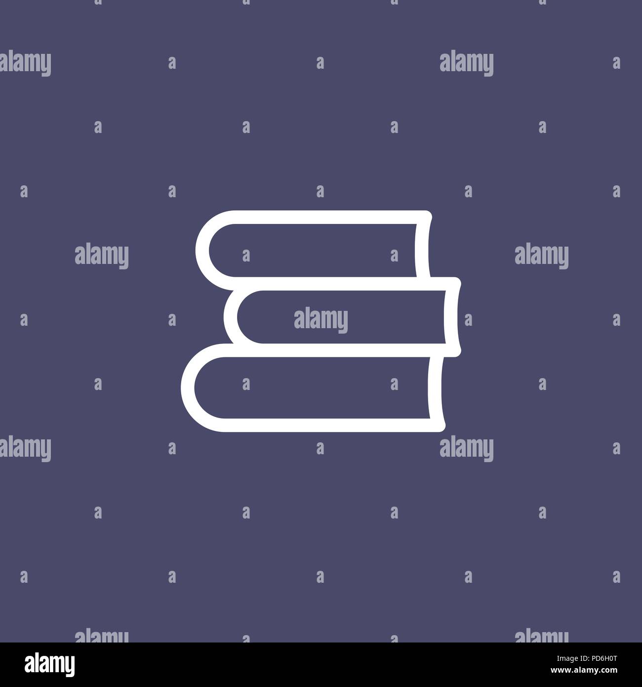 Book icon simple flat style outline illustration Stock Vector Image ...