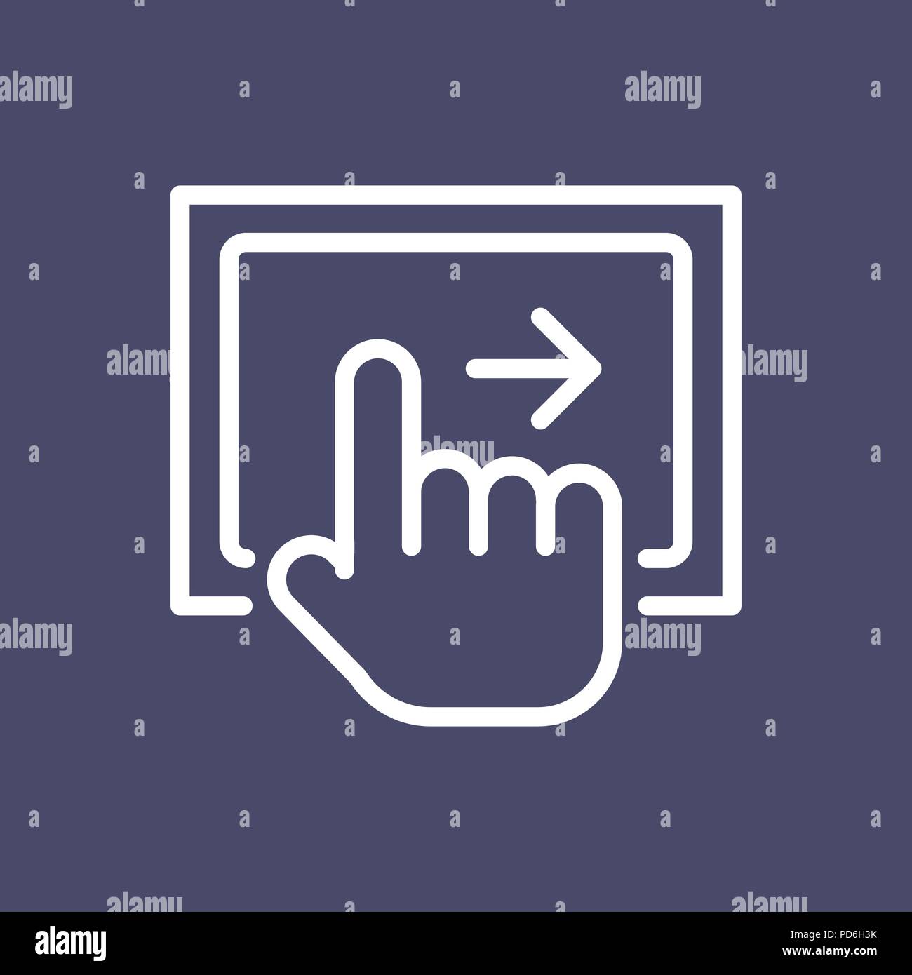 Swipe gesture icon simple flat style outline illustration Stock Vector Image & Art - Alamy