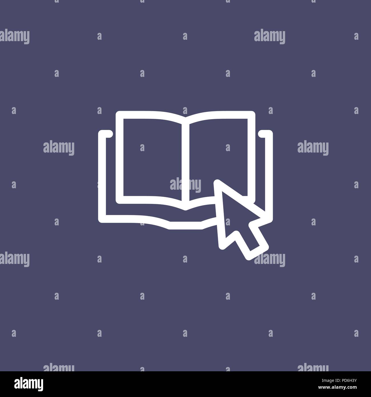 Book icon simple flat style outline illustration Stock Vector Image ...