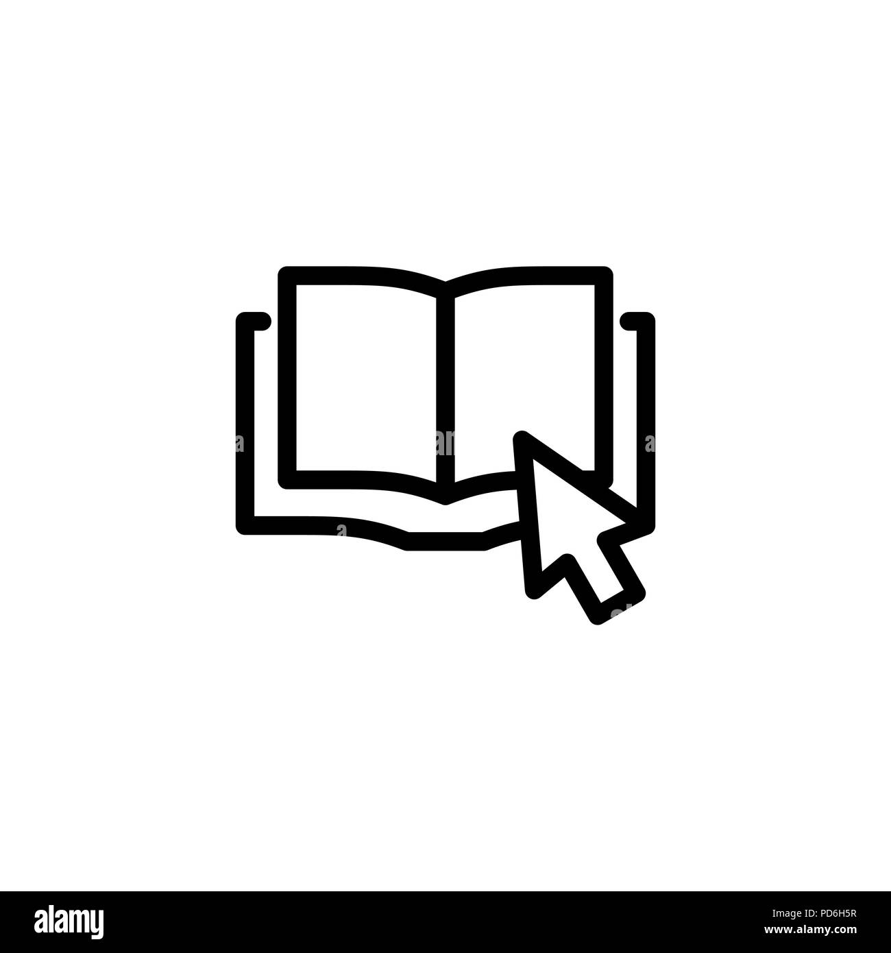 Book icon simple flat style outline illustration Stock Vector Image ...