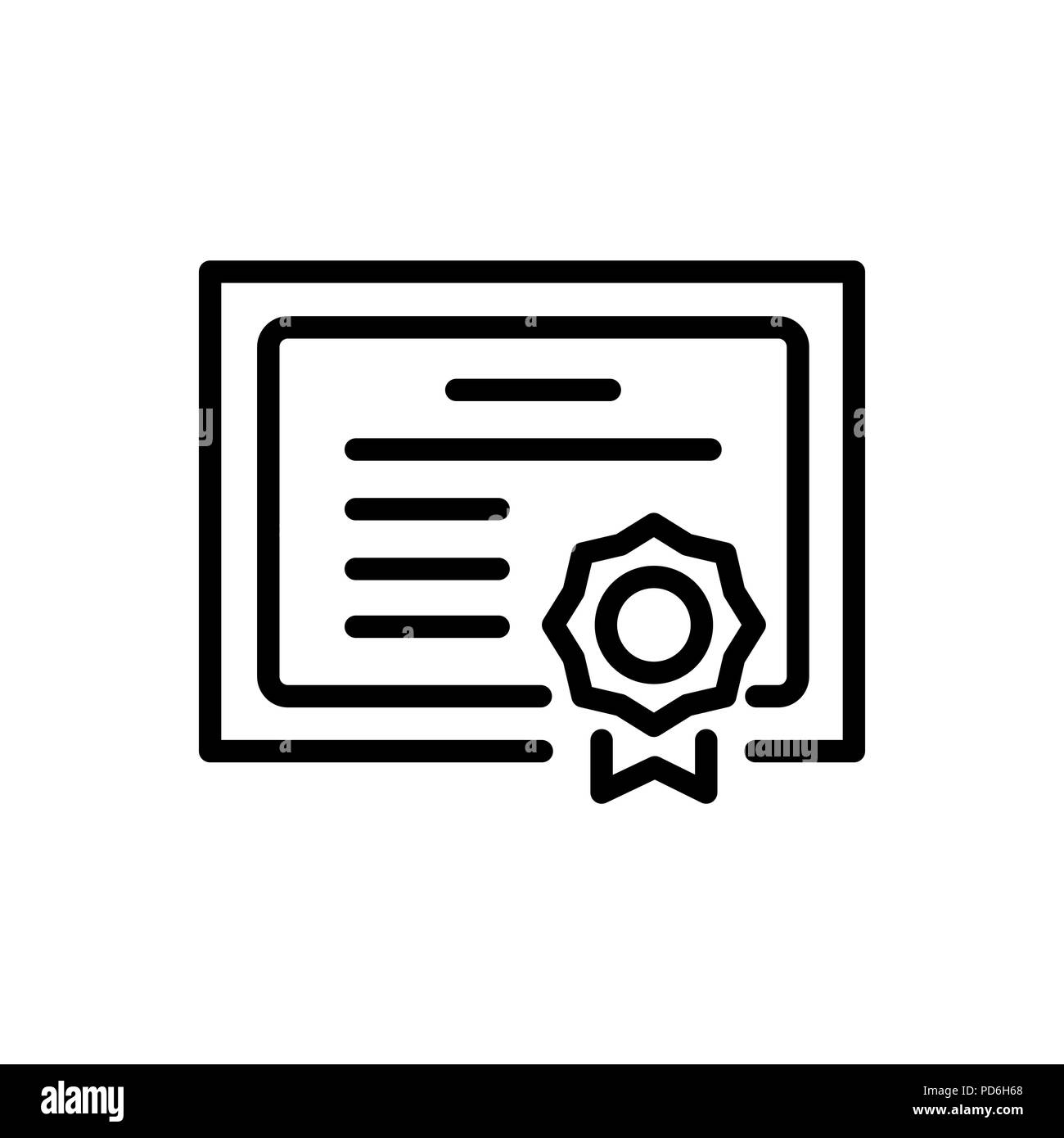 Icon diploma Stock Vector Images - Alamy