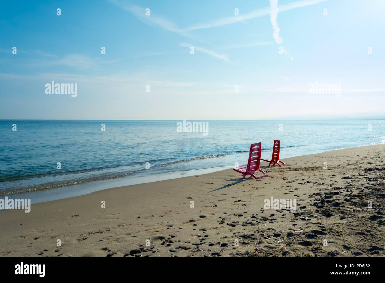 Two red chairs hi-res stock photography and images - Alamy