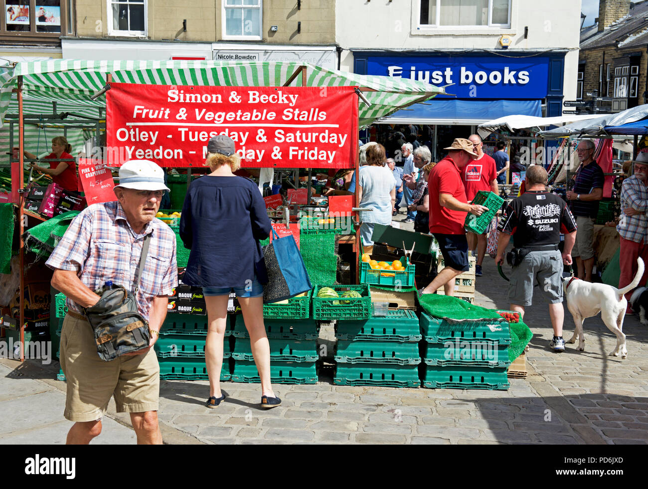 Otley market, West Yorkshire, England UK Stock Photo - Alamy