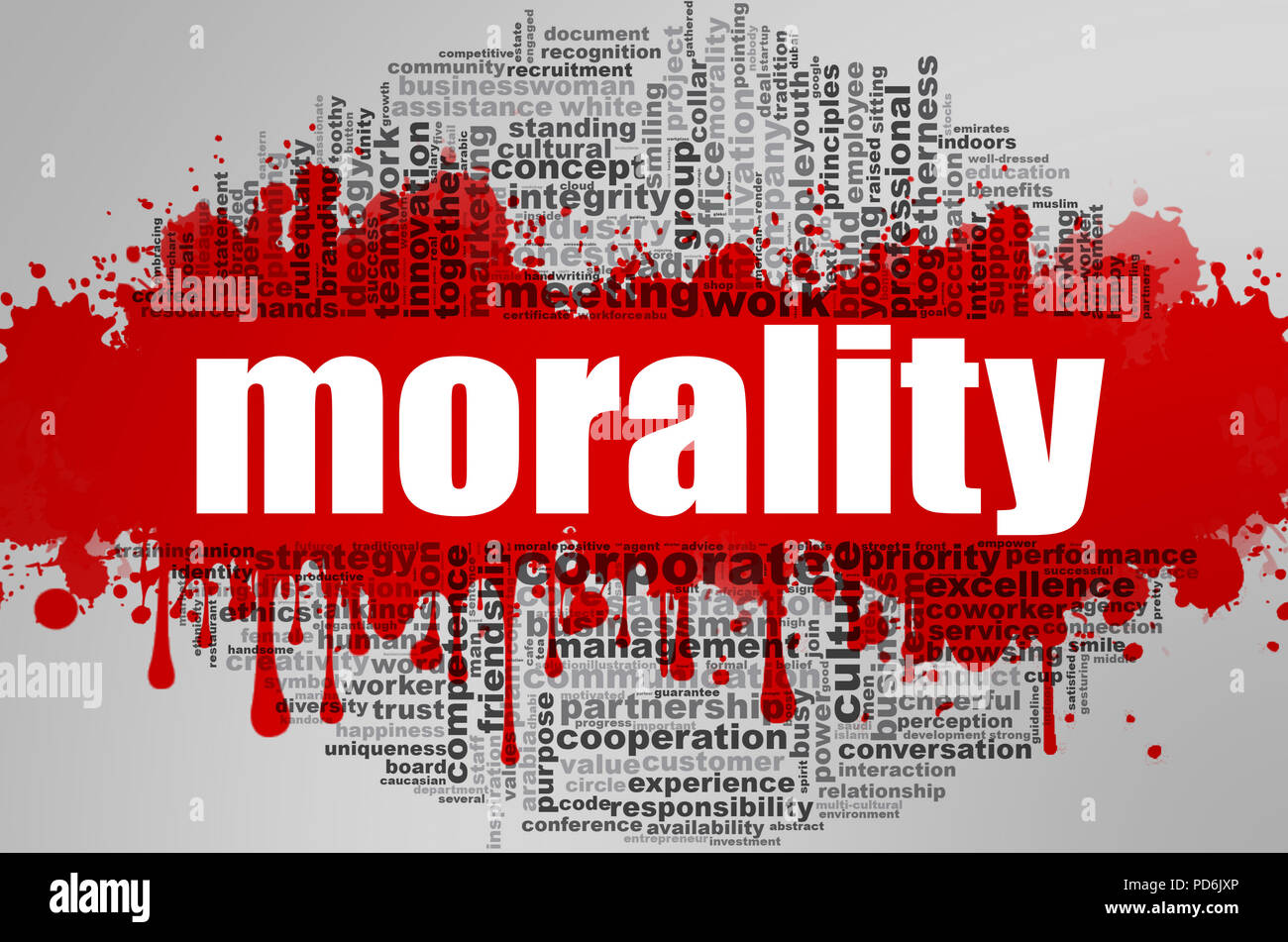 Morality word cloud. Creative illustration of idea word lettering ...