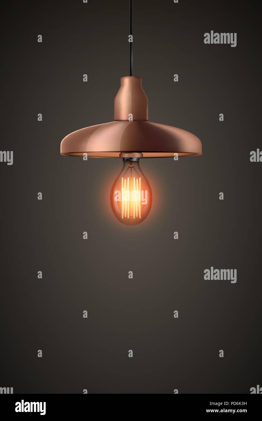 Decorative edison light bulb with chandelier Stock Vector Image & Art ...