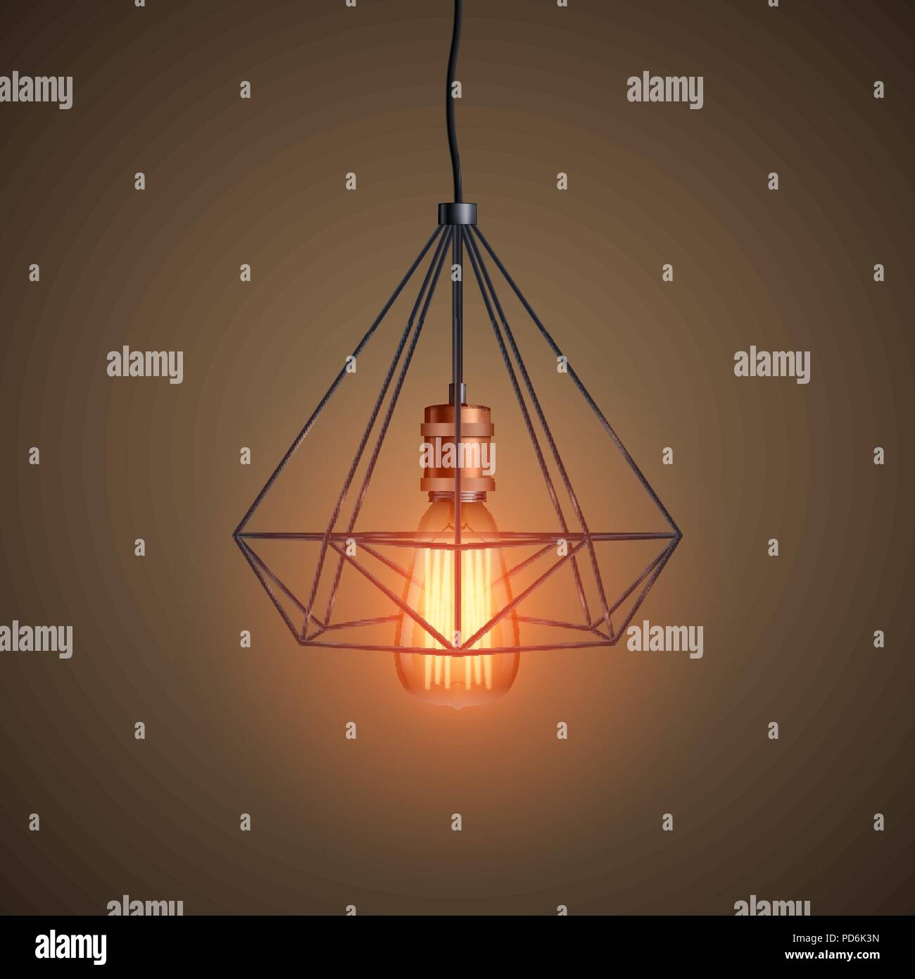 Decorative edison light bulb wire Stock Vector Image & Art - Alamy
