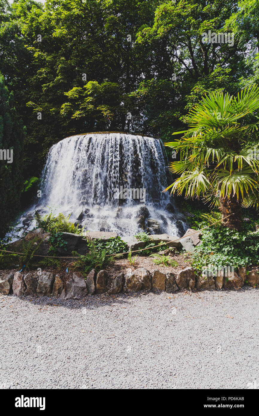 DUBLIN, IRELAND - August 4th, 2018: view of the Iveagh Gardens ...