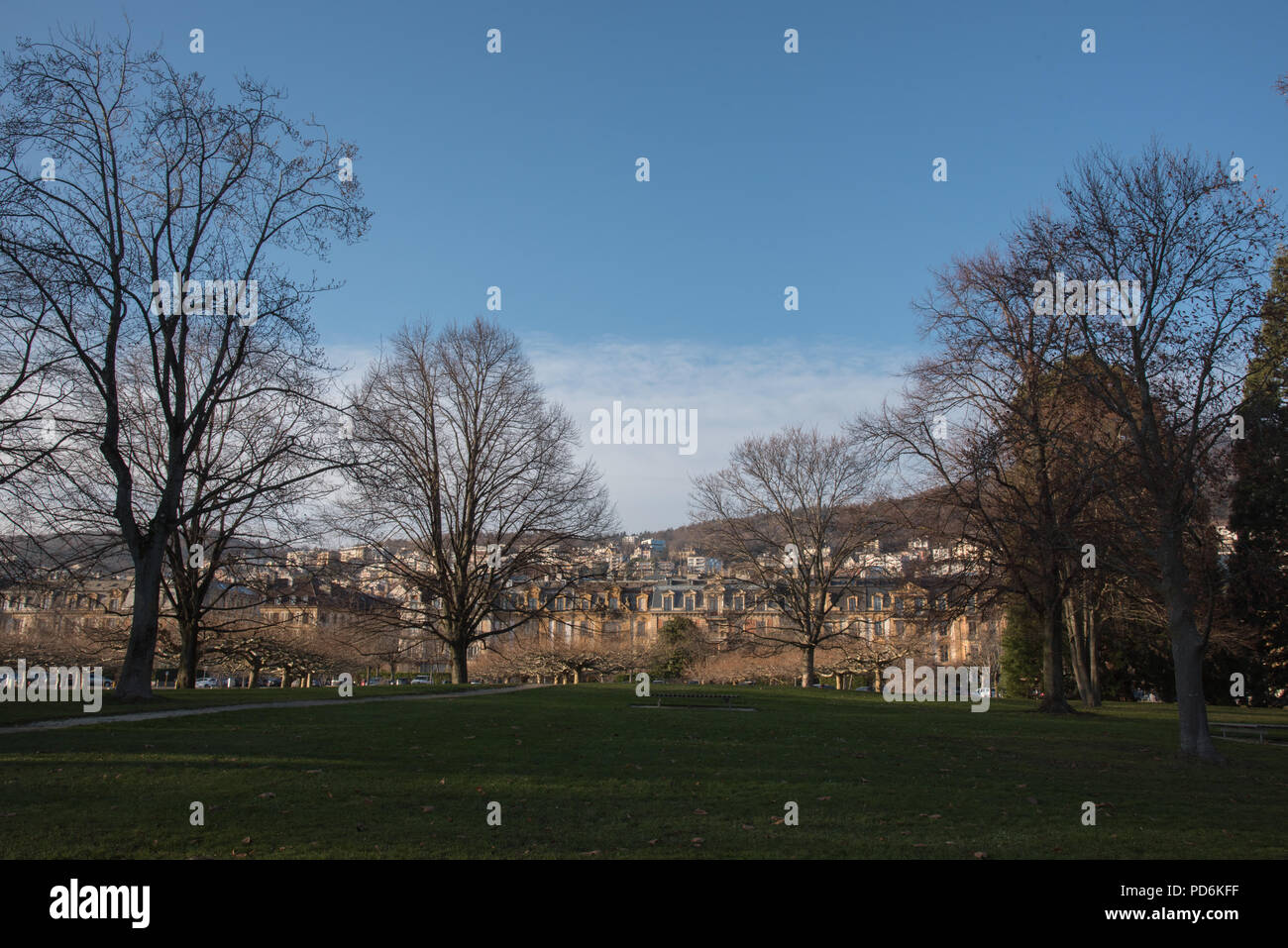 Winter in Neuchatel town, Switzerland, Europe Stock Photo - Alamy