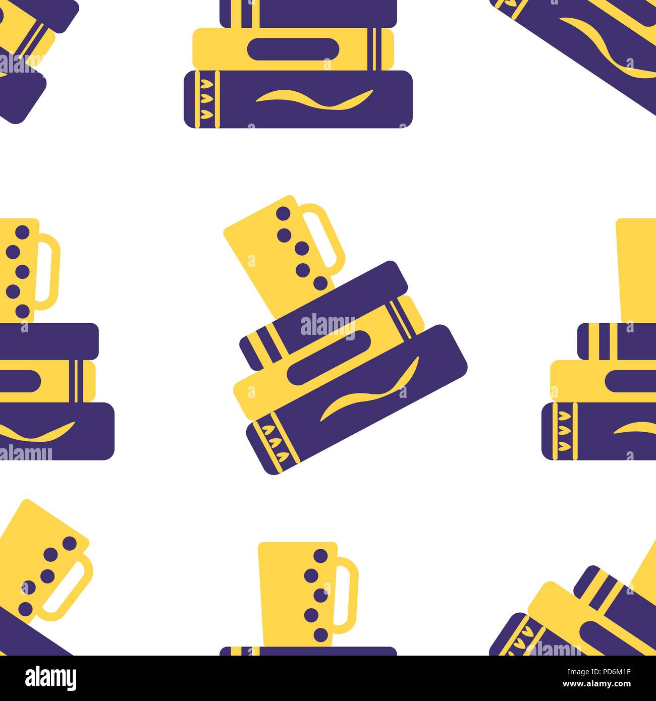 Pile of books pattern Stock Vector Images - Alamy