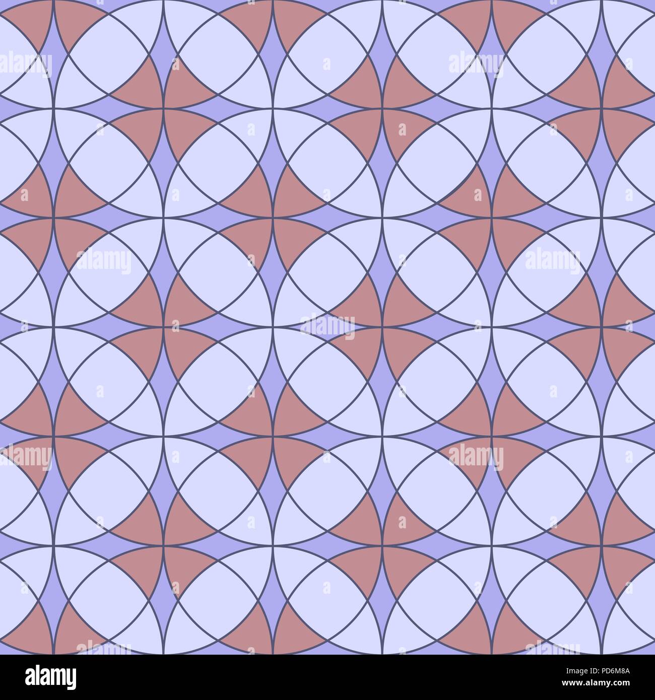 Abstract Circular Tiles Seamless Vector Pattern. Geometric texture ...