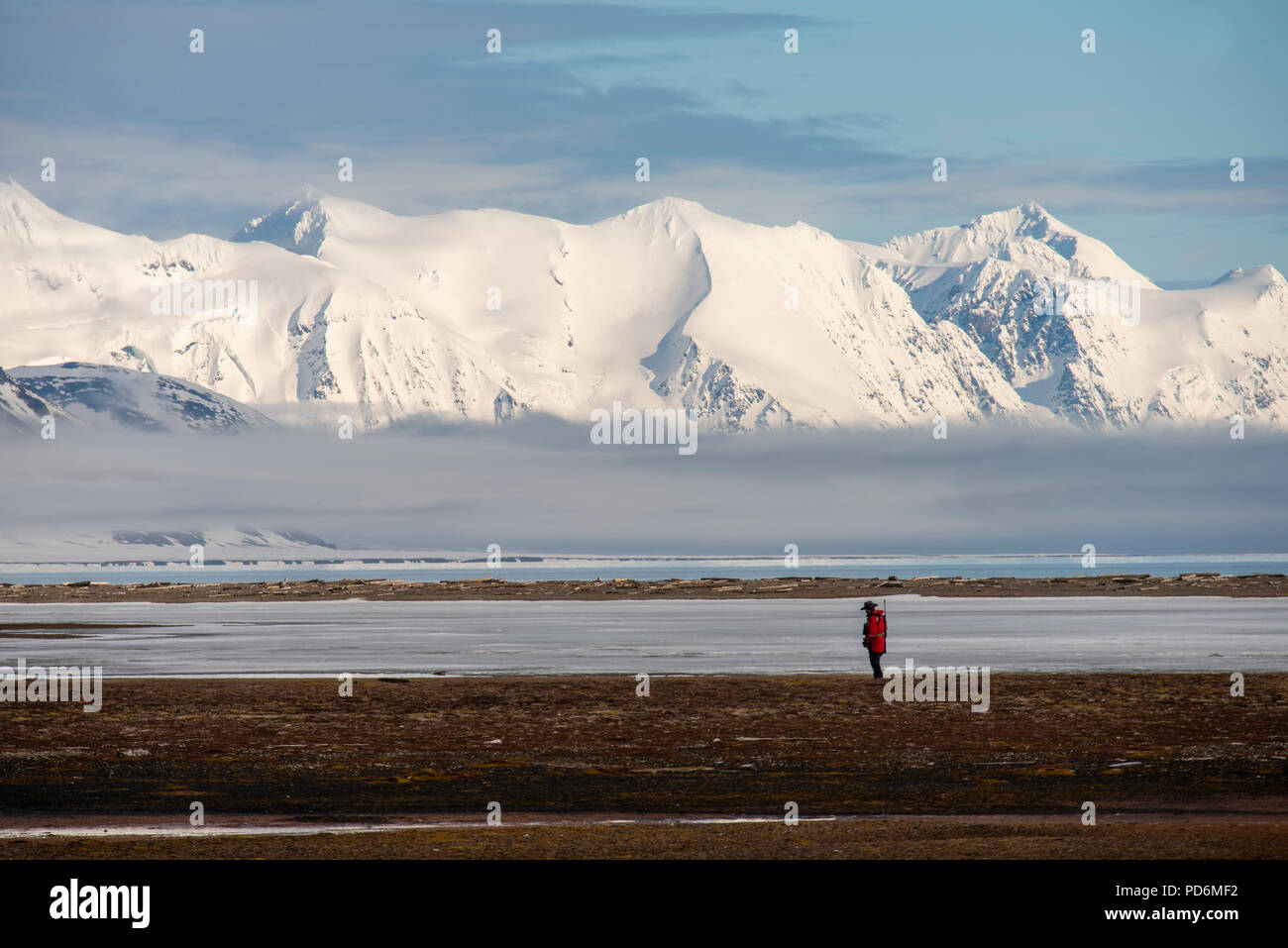 Norway, Svalbard, Spitsbergen, Isfjord, Poolepynten. Scenic view of ...