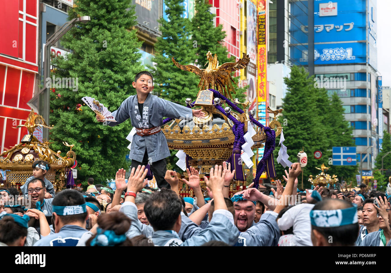 Japan, Honshu island, Kanto, Tokyo, festival, the Kanda matsuri Stock ...