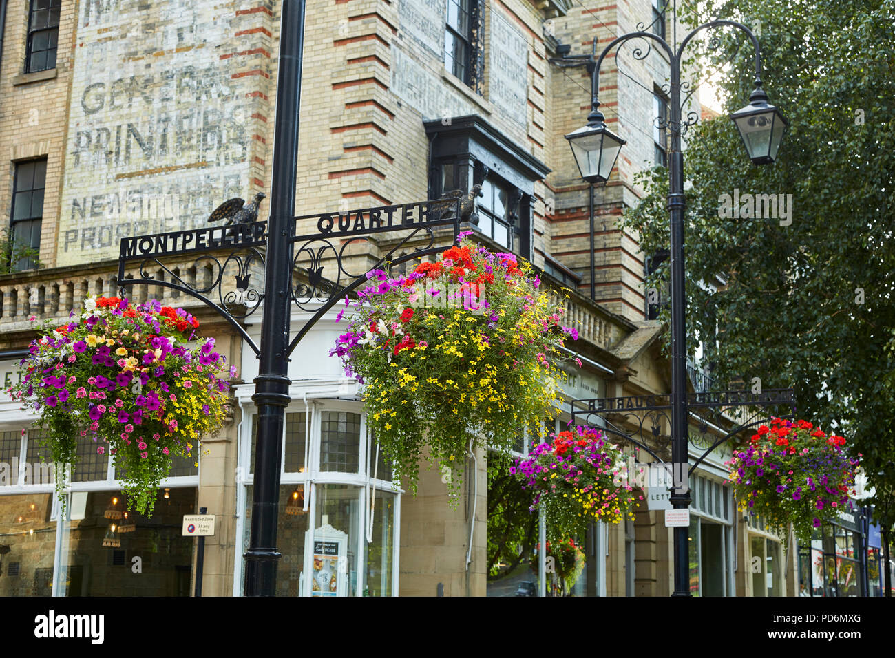 Montpellier Quarter, Harrogate with cast iron street lamps and charming ...