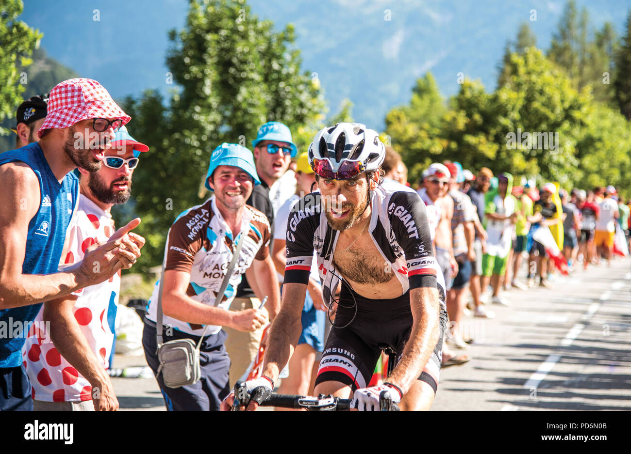 Laurens Ten Dam, Dutch Corner, Alpe d'Huez Tour De France 2018 Stock ...