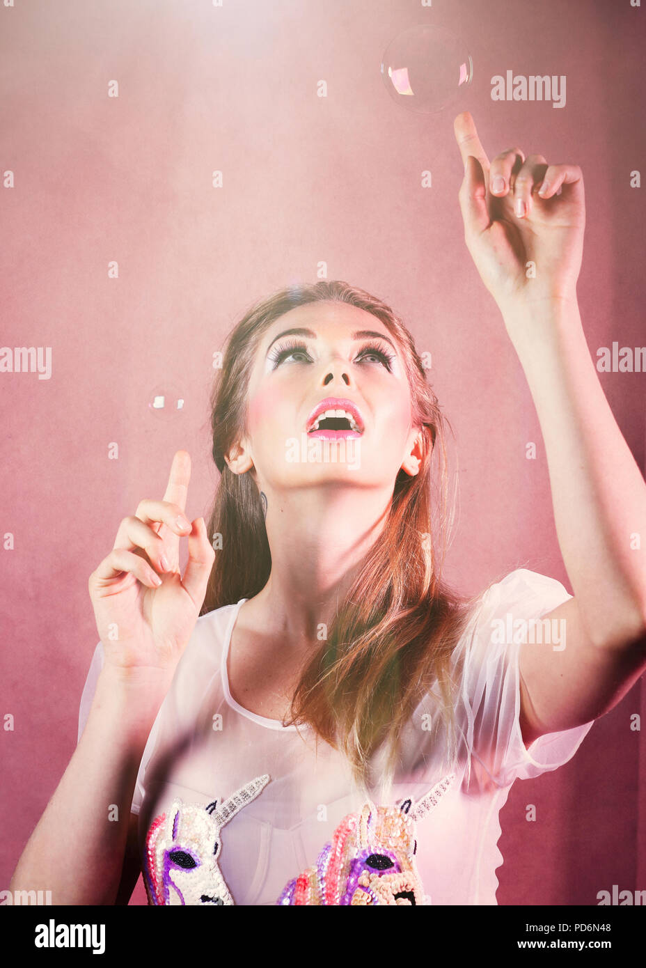 Girl in storm hi-res stock photography and images - Alamy