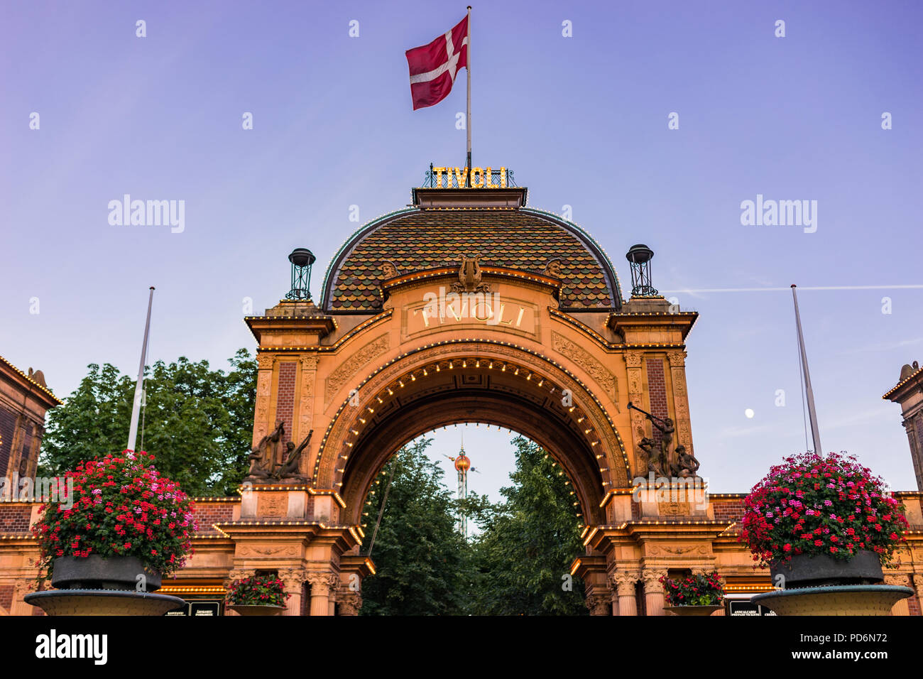 Tivoli amusement park copenhagen sign hi-res stock photography and ...