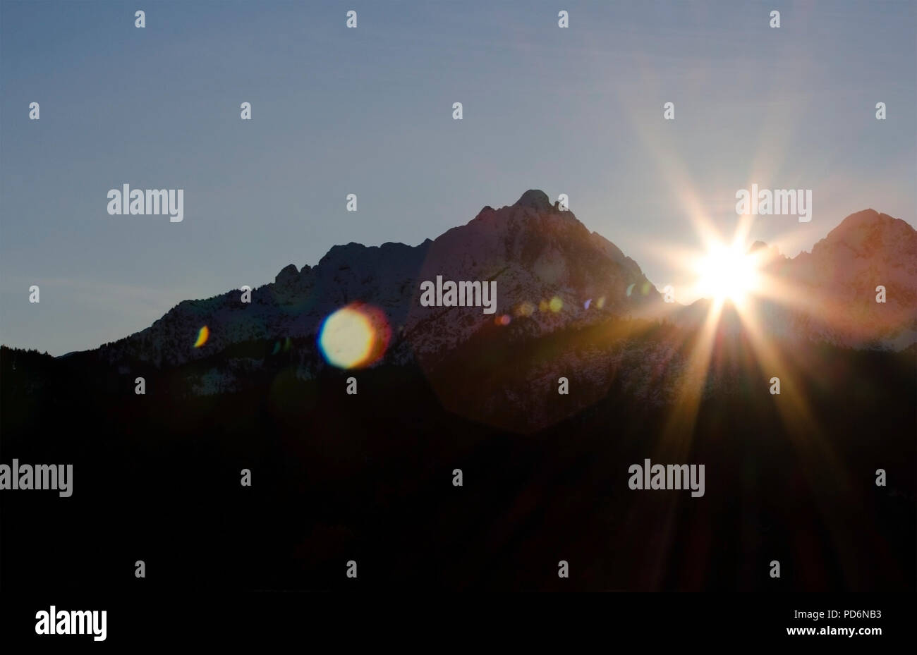 Beautiful sunrise over swiss mountains hi-res stock photography and ...