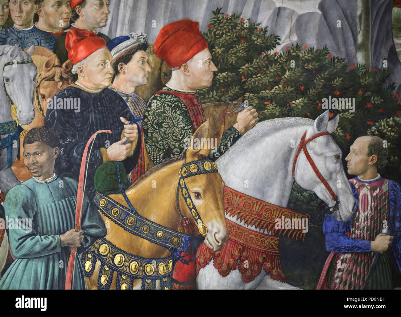 Procession of the Magi depicted in the mural by Italian Renaissance ...