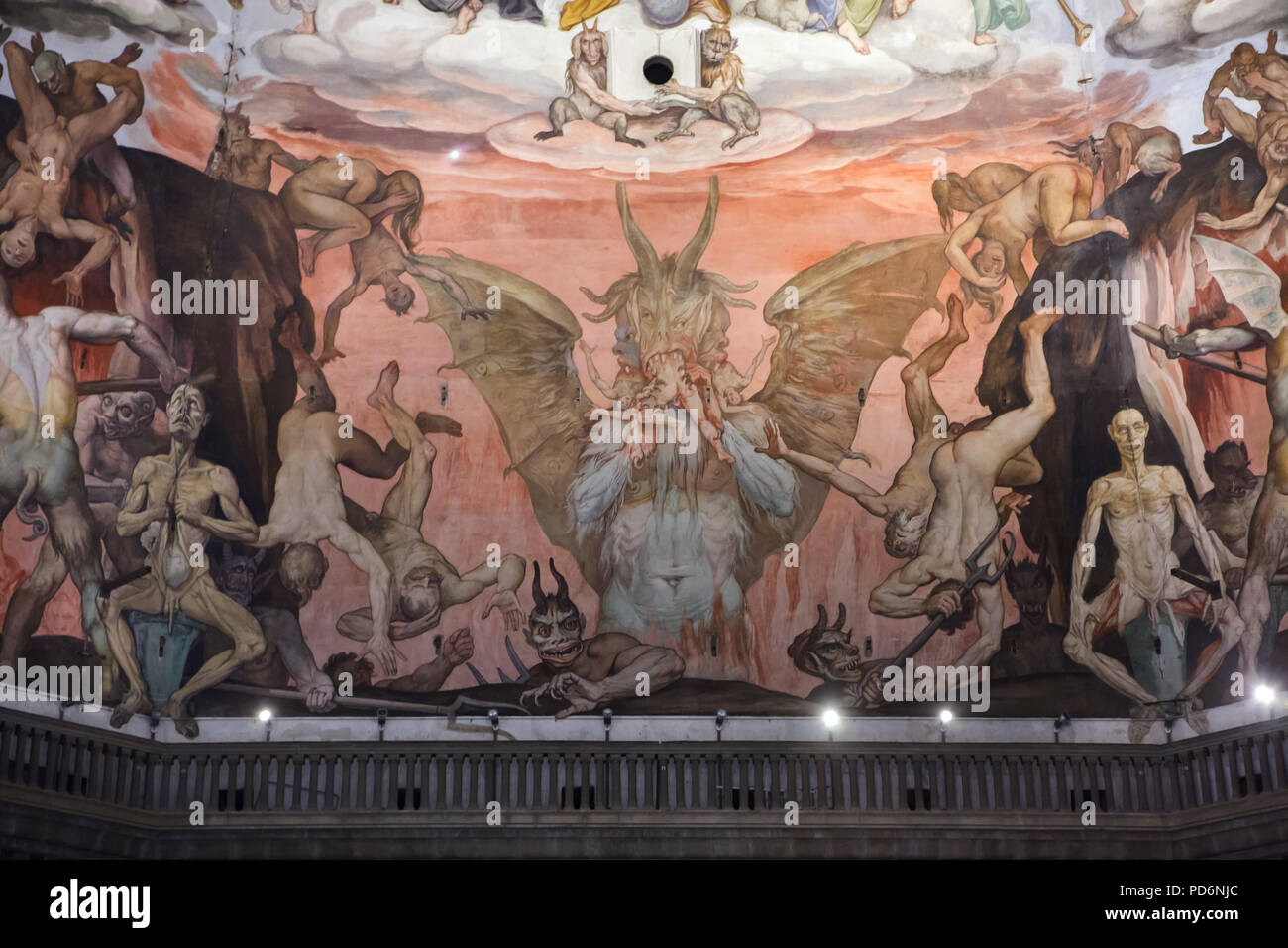 Last Judgment depicted in the fresco by Italian Renaissance painter ...