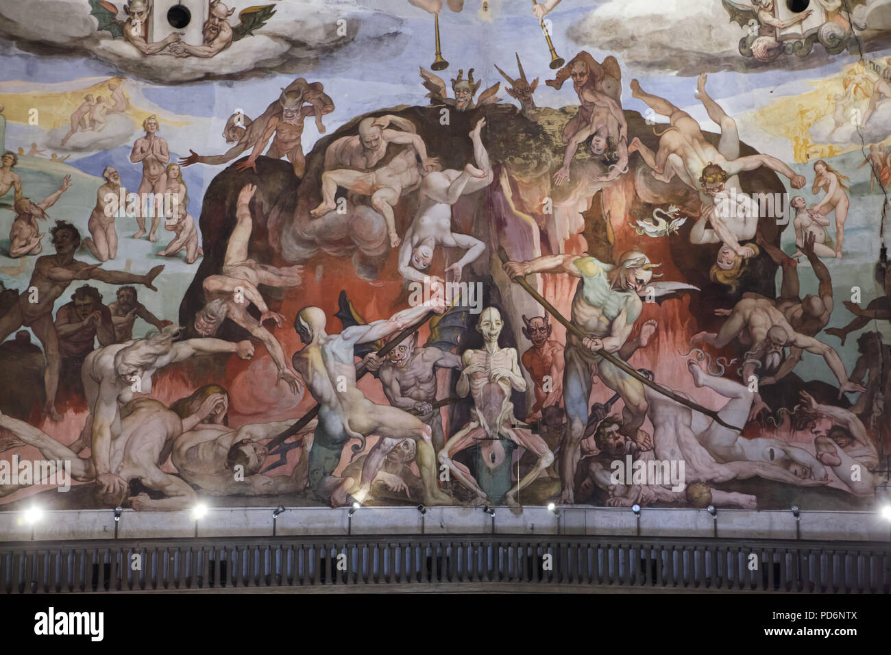 Last Judgment depicted in the fresco by Italian Renaissance painter ...