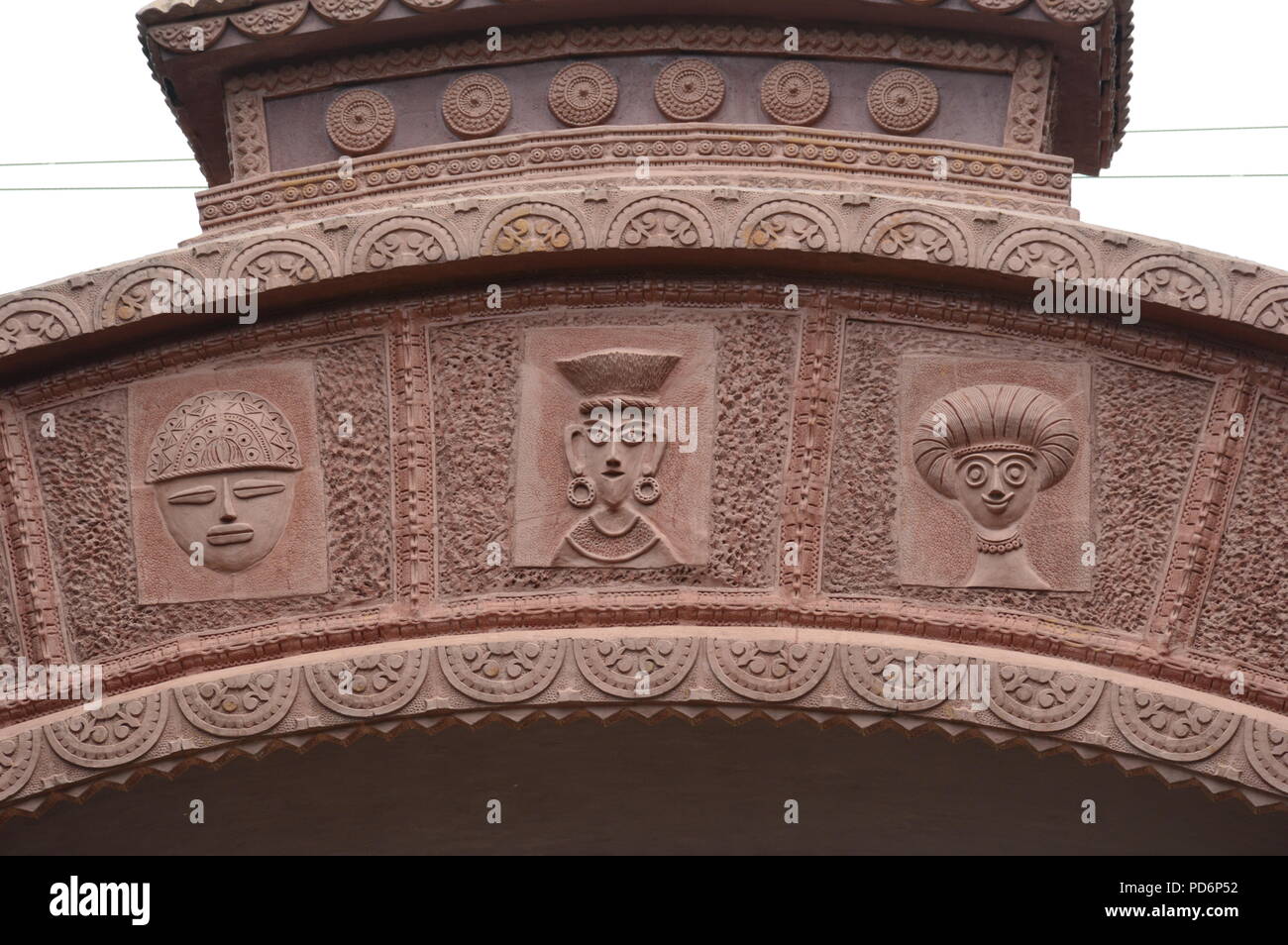 Terracotta work of the gateway arch at Srijani Shilpagram, Eastern ...