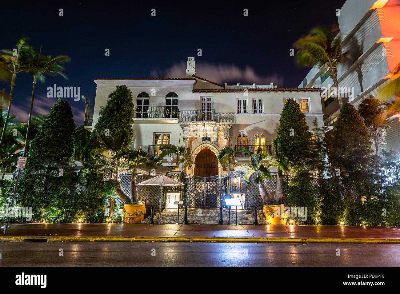 Casa Casaurina by Night Stock Photo - Alamy