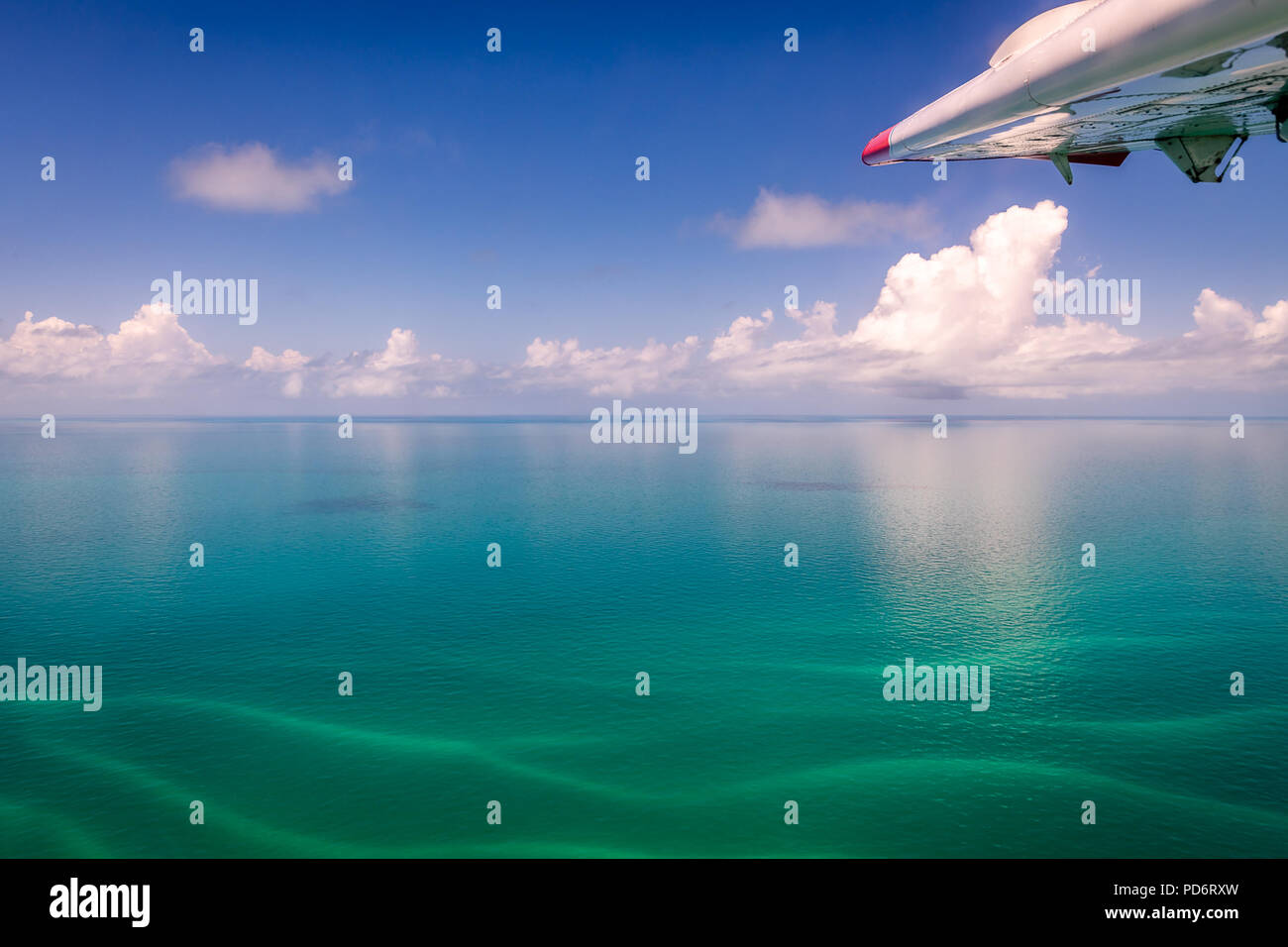 Aerial view of the Caribbean Sea Stock Photo - Alamy